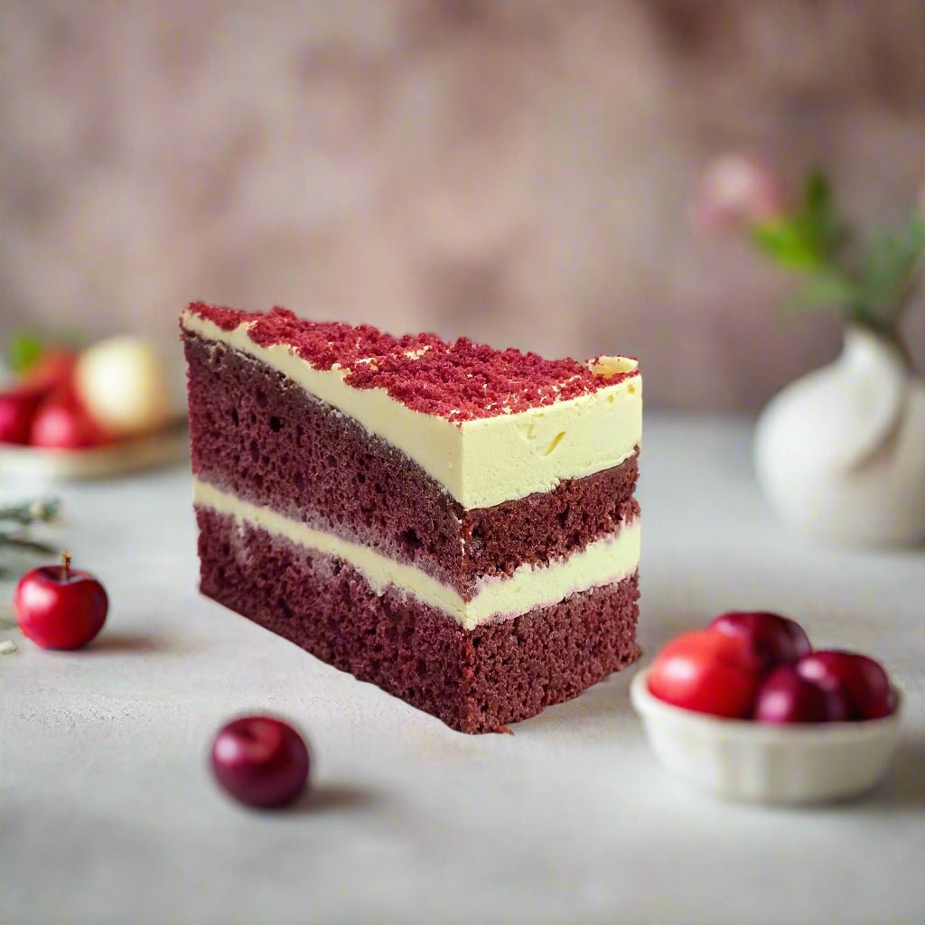 Satin Red Velvet Cake Slice Penang - SK Homemade Cakes