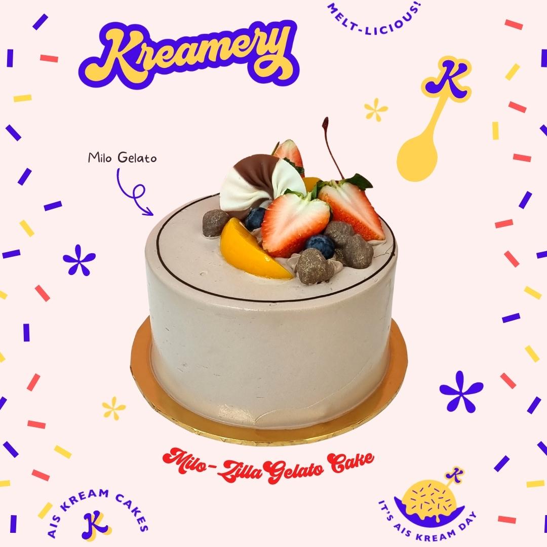 Milo-Zilla Ice Cream Cake (Eggless) - Whole Cake (7days Pre-order) - SK ...