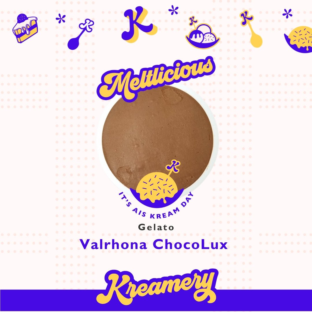 Valrhona ChocoLux Gelato - Available Daily (Eggless) - SK Homemade Cakes